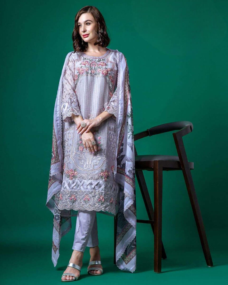 ReadyMade Pakistani Suits Collection Mauve Purple Color Party Wear Kur ...